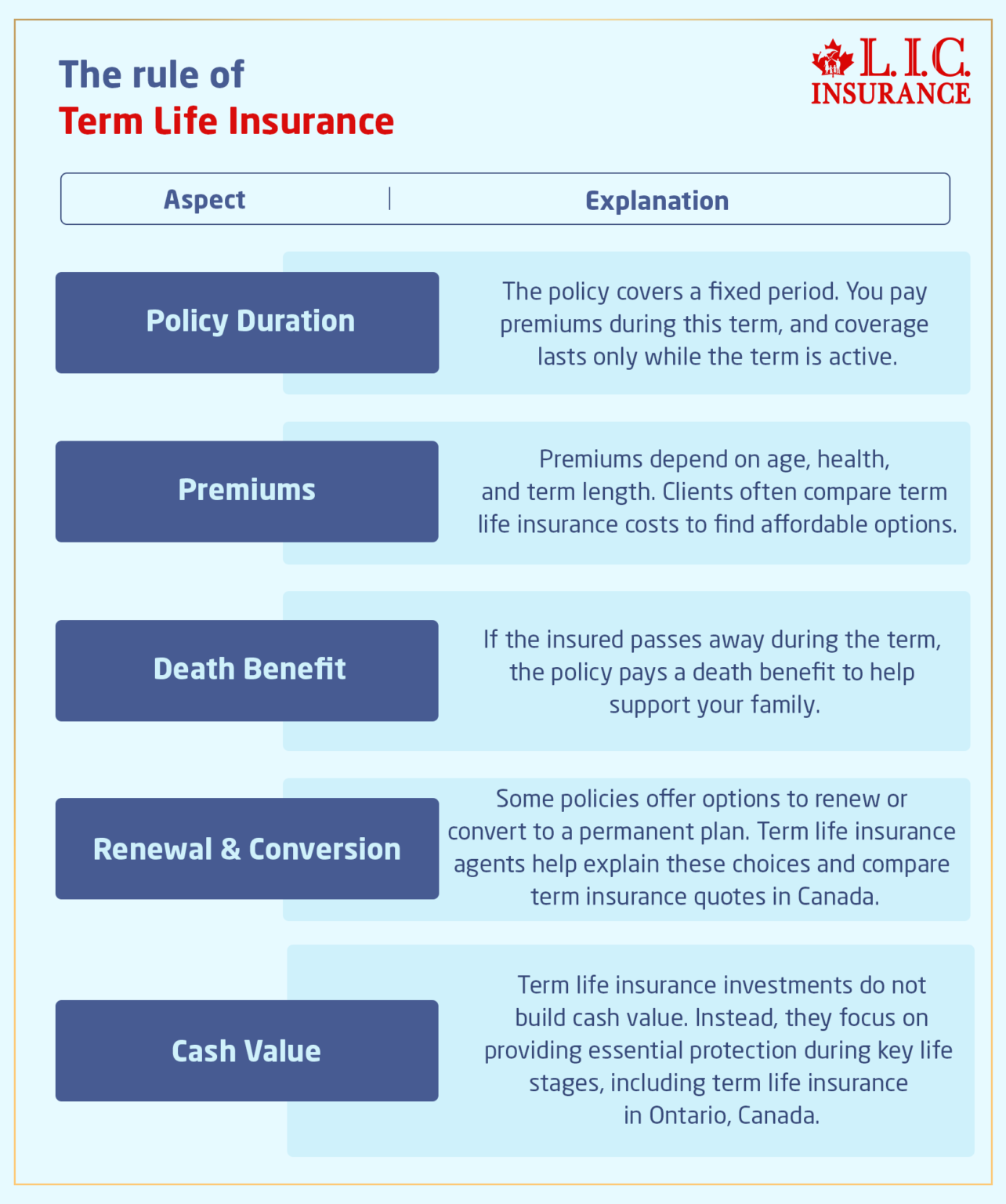 What Is The Rule Of Term Life Insurance? | Canadian LIC